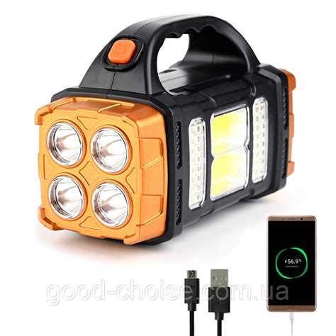 Ручний ліхтар на сонячній батареї 1500mah Hurry Bolt Hb 2678 40led Переносний ліхтар з