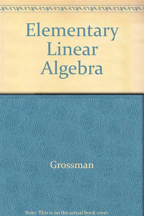 Álgebra Lineal Elemental Grossman Mx Libros