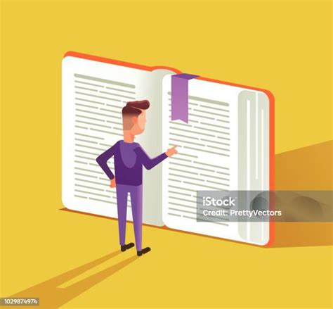 똑똑한 사람 문자 읽기 큰 책입니다 교육 개념 평면 만화 그래픽 디자인 일러스트 레이 션 설명서에 대한 스톡 벡터 아트 및 기타