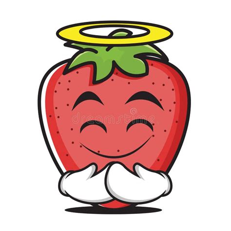 Innocent Face Strawberry Vector Art Stock Vector Illustration Of