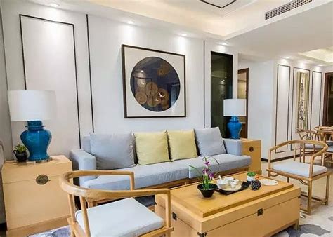 素雅新中式风格卧室大山谷图库