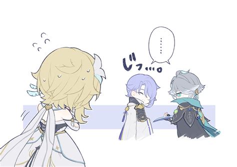 Lumine Alhaitham And Kamisato Ayato Genshin Impact Drawn By Rokuroku Ta Danbooru