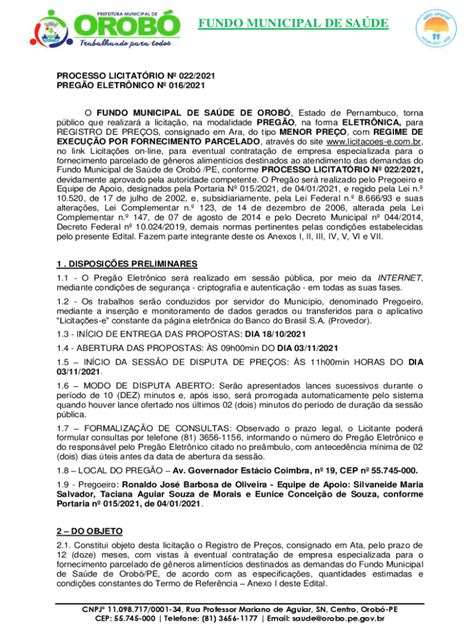 Preenchível Disponível LICITAES Fundo Municipal de Sade Fax Email