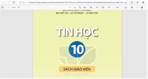 Sách Tin học lớp Kết nối tri thức Xem online tải PDF