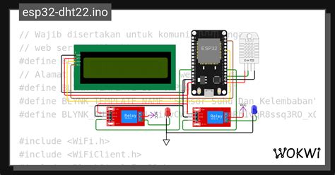 Sensor Suhu Kelembapan Wokwi ESP32 STM32 Arduino Simulator