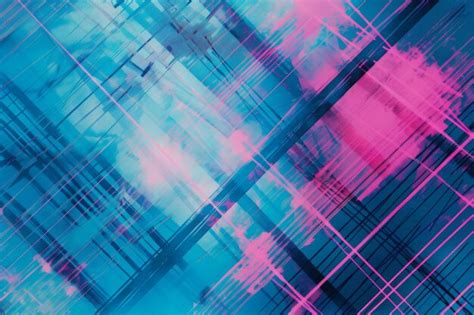 Premium Photo Abstract Blue Mint And Pink Background With Interlaced
