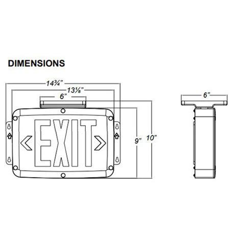 Advantage Environmental Lighting Cnxu Led Nema4xnsf Exit Sign
