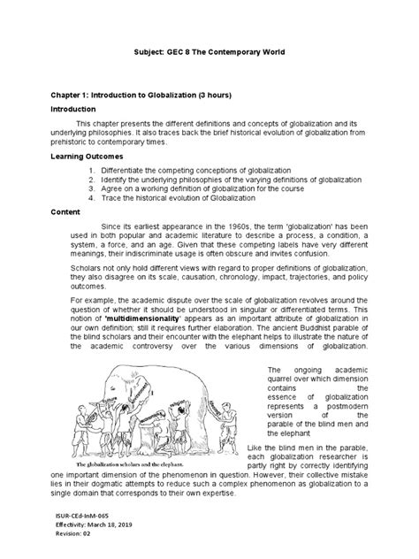 Gec 8 The Contemporary World Pdf Global Financial System Capitalism