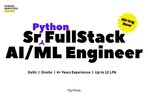 hiringnow aimljobs pythondeveloper machinelearning seniorengineer aijobsindia techjobs