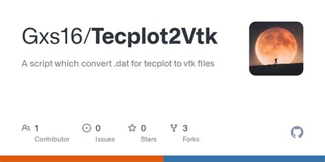 Github Gxs16tecplot2vtk A Script Which Convert Dat For Tecplot To Vtk Files
