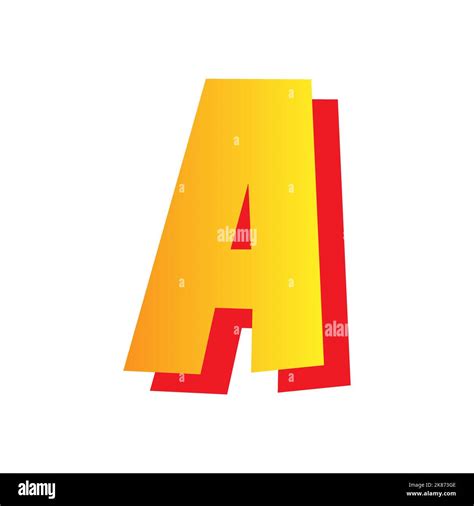 Letter A Comic Style Typeface With Transparent Background Stock Photo Alamy