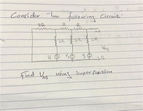 Solved Consider The Following Circait Find VAB Uning Chegg