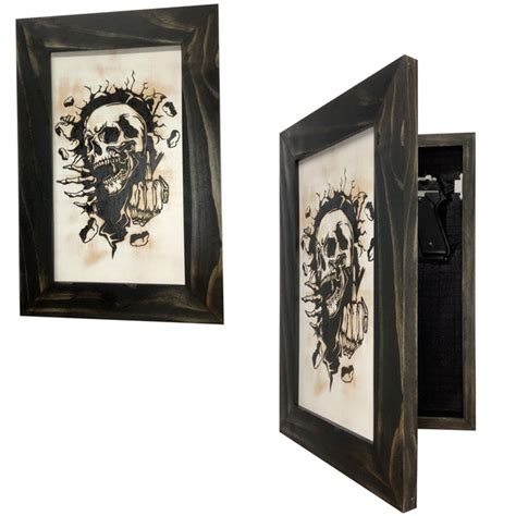 Gun Concealment Skull Giving Middle Finger Hidden Storage Furniture W