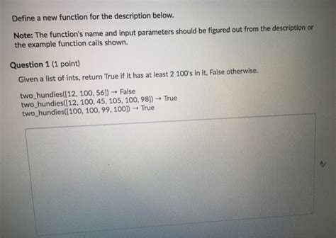 Solved Define A New Function For The Description Below