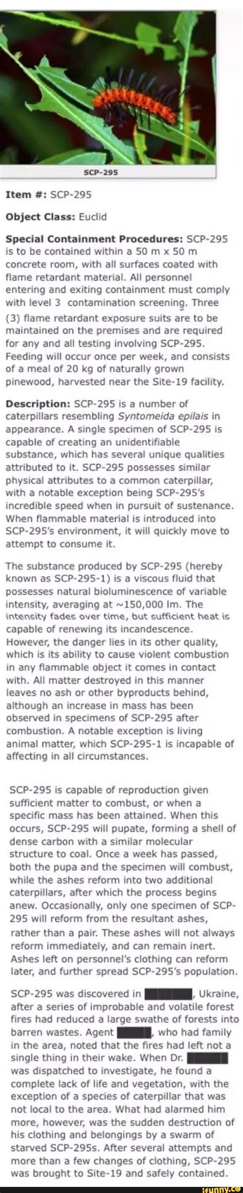 Item Scp 29s Object Class Euclid Speclal Containment Procedures