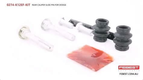 0274-K12EF-KIT REAR CALIPER SLIDE PIN FOR DODGE - YouTube