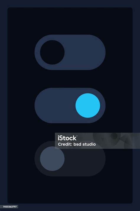 Toggle Switch Ui Elements Kit Stock Illustration Download Image Now