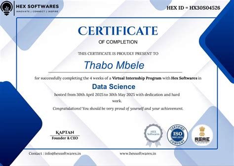 Hexsoftwares Internshipcompletion Careergrowth Techjourney