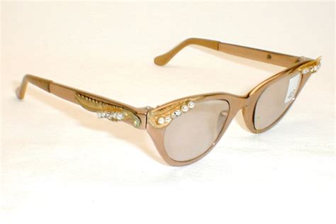 Vintage Womens Eyeglasses Tura 1960s Rhinrstone Catseye Sunglasses