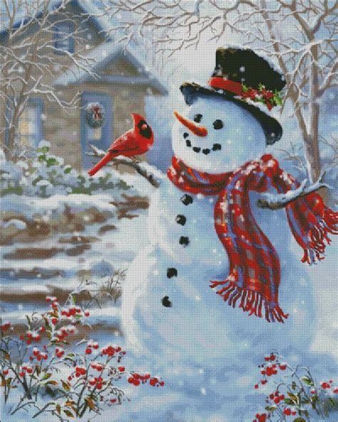 Dona Gelsinger Snowman And Feathered Friend Diy Rhinestone