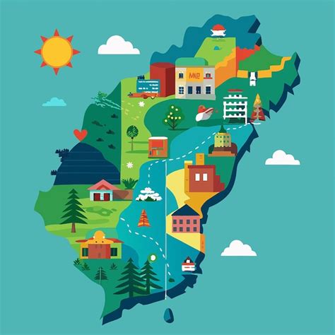 Vector Map Of Taiwan High Detailed Country Map With Division Cities And