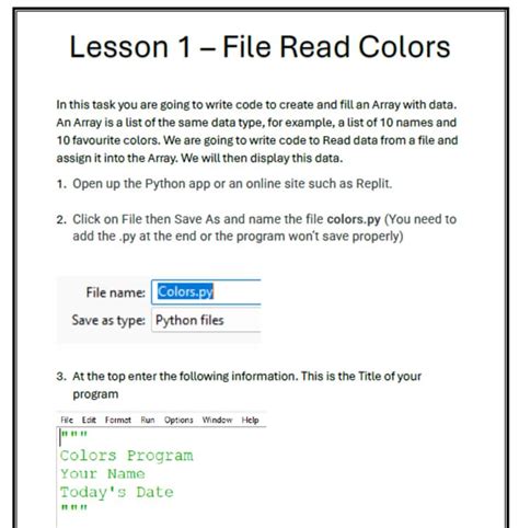 File Read In Python Advanced Coding For Middle And High School Learners