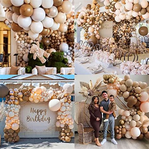 Balloon Arch Sumtoco Balloon Garland Kit With Nude Apricot Double Stu