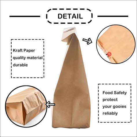 Bolsas De Panadería Con Ventana Paquete De 50 Bolsas De Pan Tostado