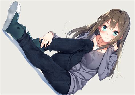 Aqua Eyes Blush Breasts Brown Hair Idolmaster Idolmaster Cinderella