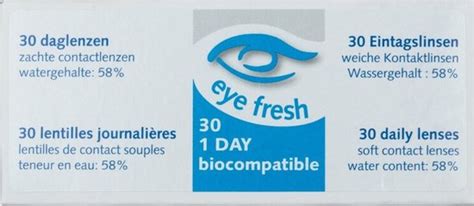Eye Fresh Daglenzen 30 Stuks Zachte Contactlenzen 05 Bol