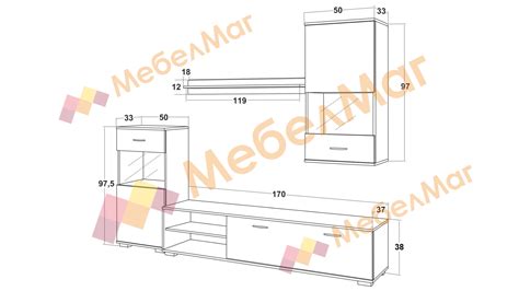 Секция Вега модулни светъл вотан с антрацит ️ ТОП Цена — МебелМаг