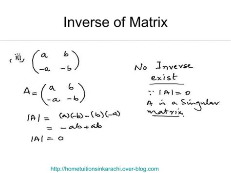 Inverse Of Matrix Transpose Of Matrix Adjoint Metric Maths Solution