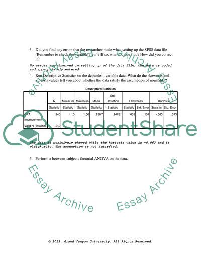 SPSS Statistics Project Example Topics And Well Written Essays Words