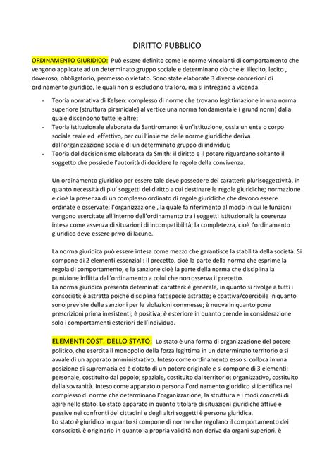 Appunti Diritto Pubblico Appunti Di Diritto Pubblico Docsity