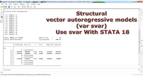 structural vector autoregressive models var svar use svar with stata 18 youtube