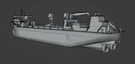 3d Model Trailing Suction Hopper Dredger 3d Model Vr Ar Low Poly Cgtrader