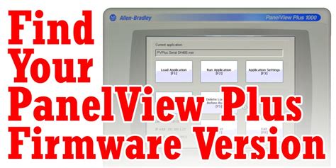 Panelview Plus Firmware Finding The Terminal S Version The