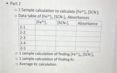 Solved Part Sample Calculation To Calculate Scn Chegg