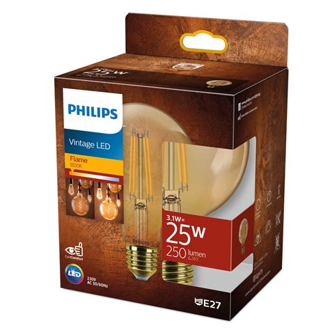 Philips E27 Led Lamp Bol G95 3 1w 1 800k Goud Lampen24 Nl