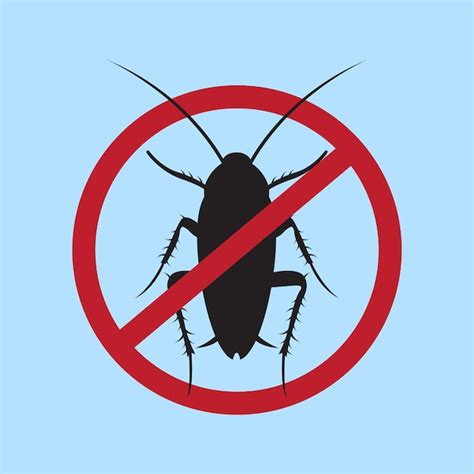 Premium Vector Anti Cockroach Pest Control Stop Insects Sign