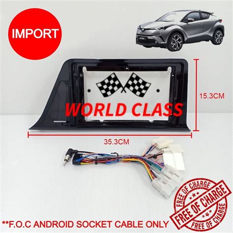 Toyota Chr 2018 2022 Import Uv Black 9 Android Casing Free Plug