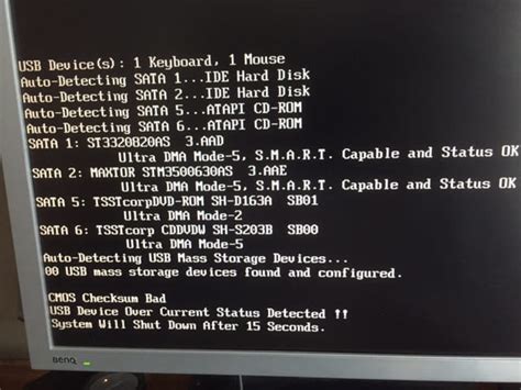 Usb Device Over Current Status Detected [résolu]