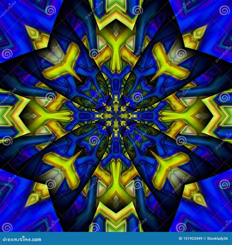 3d Render Stained Glass Background Seamless Tile Stock Illustration