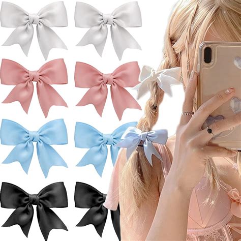 Bunte Satinschleifen Haarspangen Mädchen Haarschleife Damen Bogen Haarspange Schleifen Haarclips