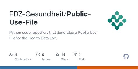 Github Fdz Gesundheitpublic Use File Python Code Repository That