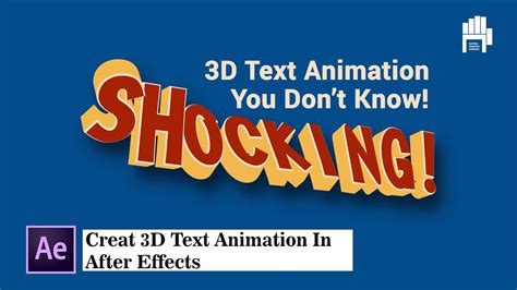 3d Text Animation You Must Know Text Animation After Effects