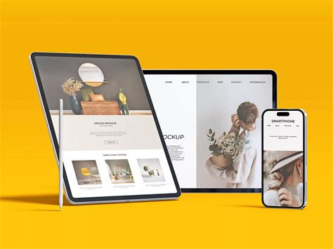 Two Ipad And Iphone Free Ui Mockup Set Free Mockup