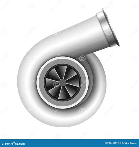 Turbocharger Realistic Vector Icon 3d Turbine Vector Clipart