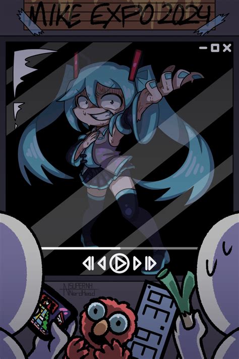 Elmo Hatsune Miku Project Sekai Sesame Street Vocaloid Absurdres