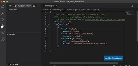 What Is The Proper Vscode Debugger Configuration For Julia Vs Code